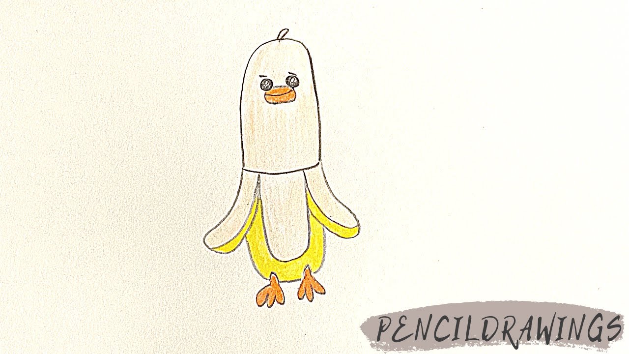 How to draw a Banana Duck - Cute drawing easy - YouTube