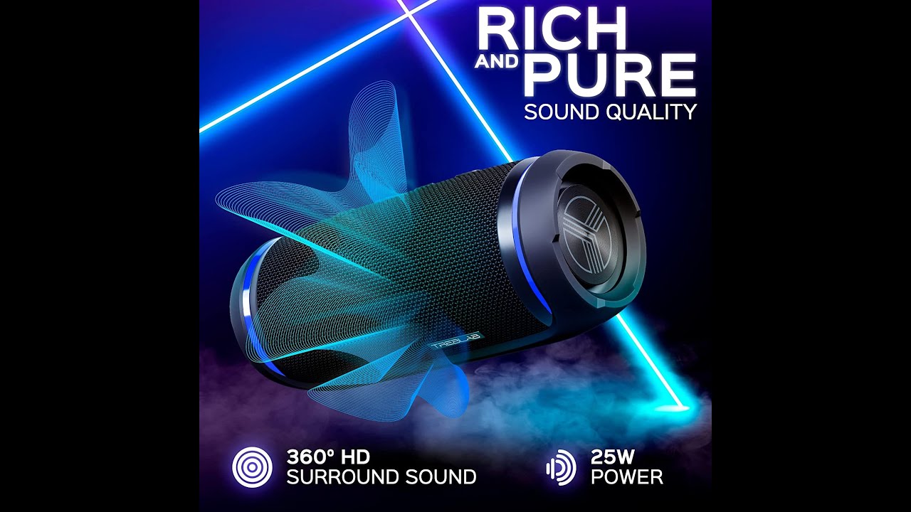 TREBLAB HD77 Ultra Premium Bluetooth Speaker Loud 360° HD Surround ...