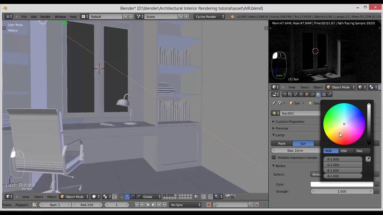Blender3D Architectural Interior Rendering Tutorial ׃ Lighting Part 2 ...