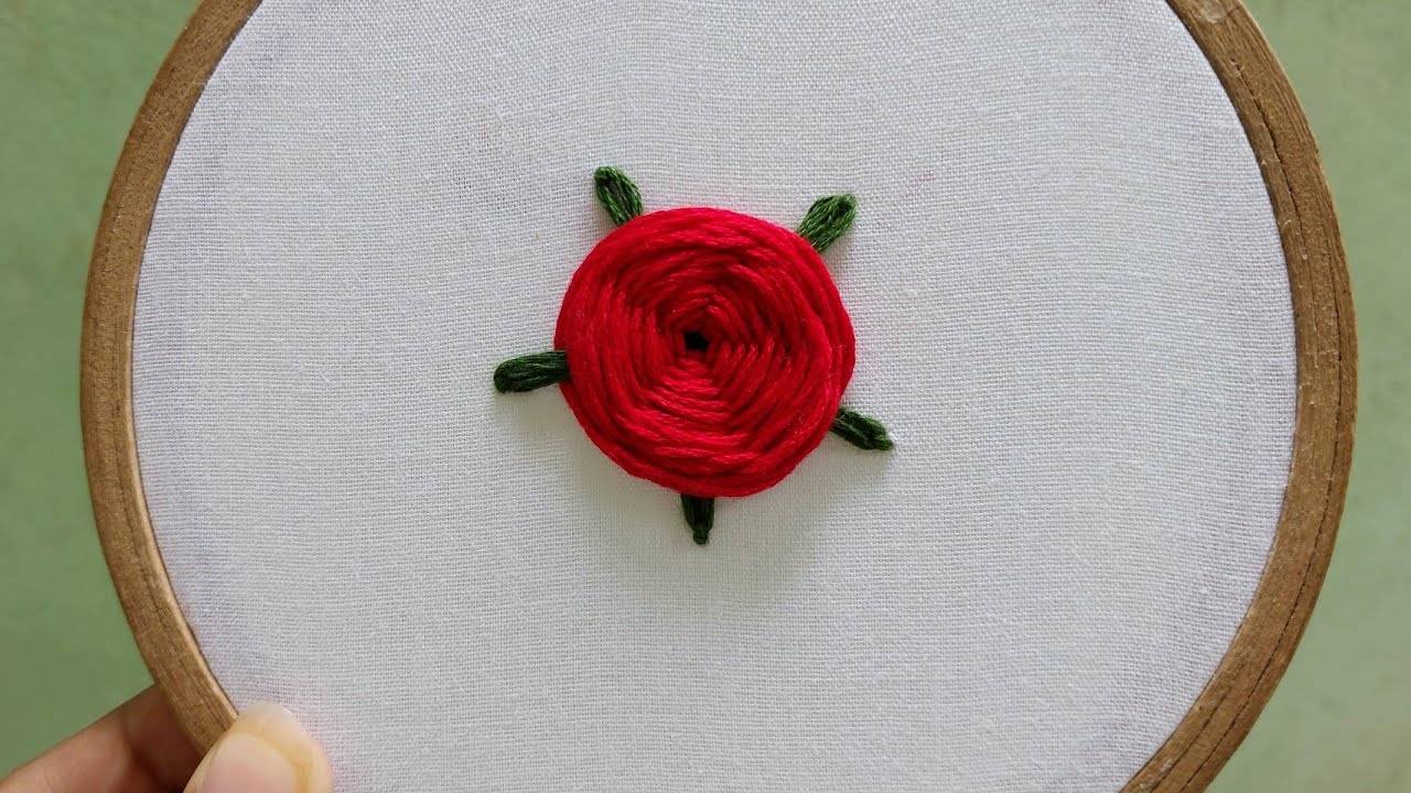 Perfect and easy rose flower embroidery tutorial for beginners / How to ...