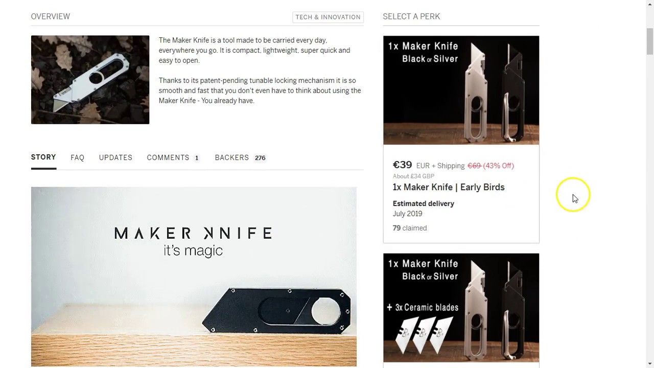 Giaco Whatever Maker Knife IndieGoGo Campaign Update - YouTube