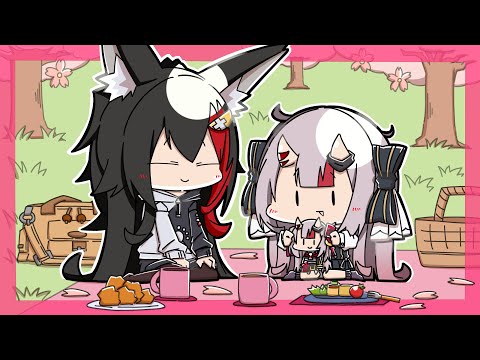 Mio brings her Ayame plush toy to the picnic.【Animated Hololive/Eng sub】【Ayame/Mio/Roboco/AkiRose】