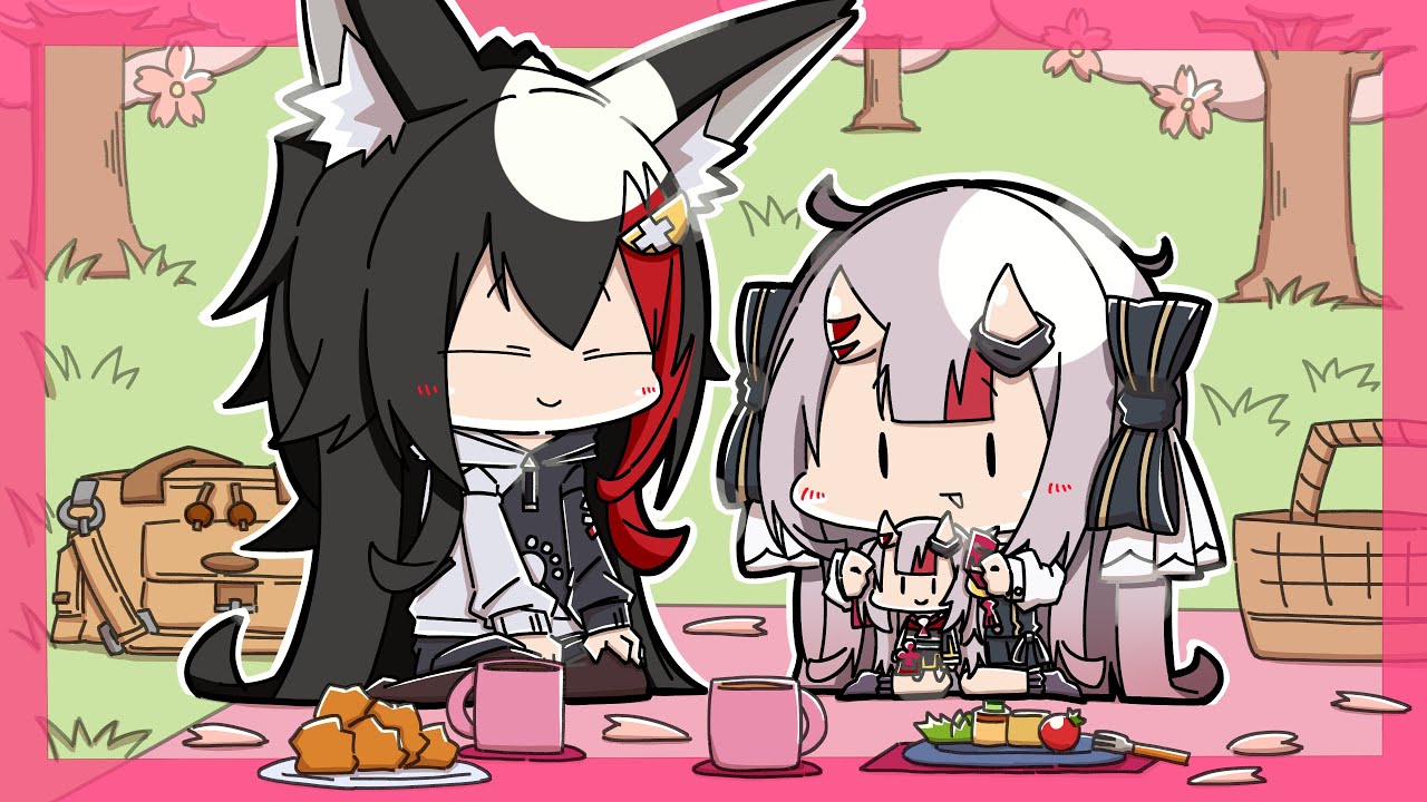 Mio brings her Ayame plush toy to the picnic.【Animated Hololive/Eng sub ...