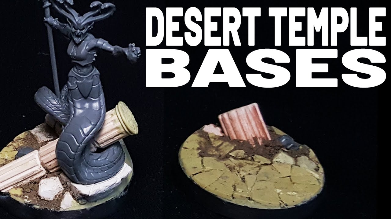 How to Base Miniatures - Desert Temple Bases - YouTube