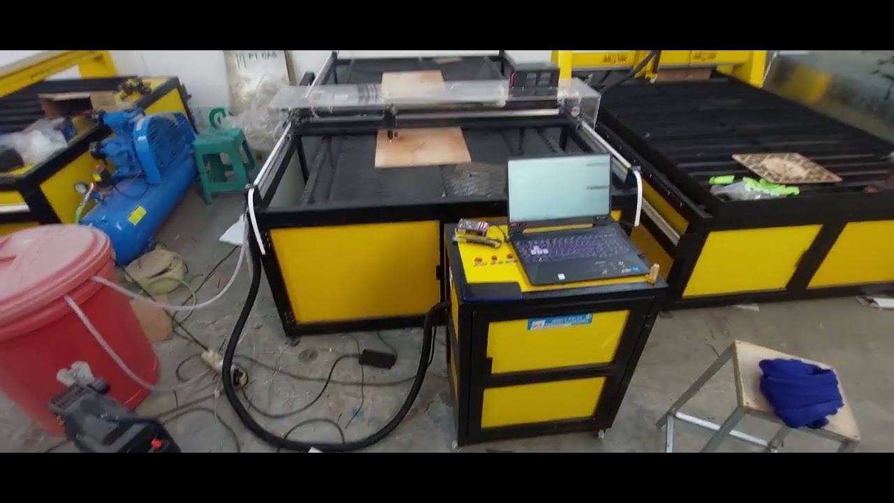 CNC ARWING laser horizontal 100 wat area kerja 120x240 (cutting dan ...