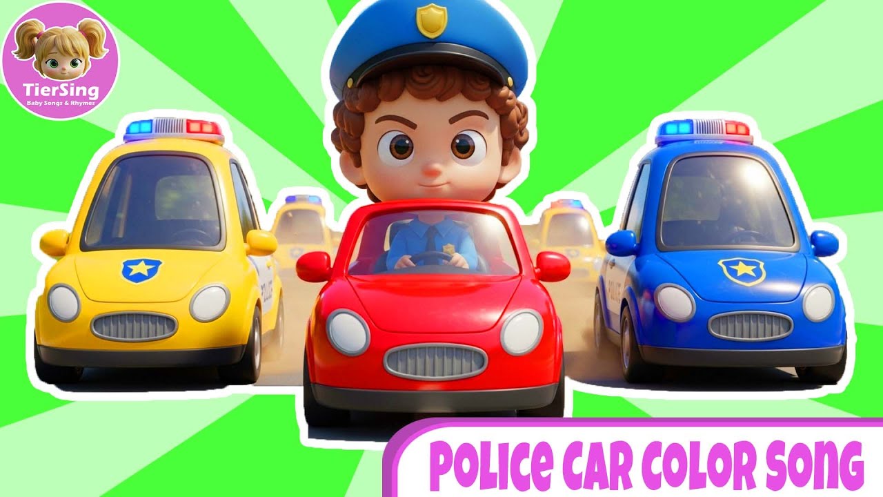 Police Car Color Song for Kids 🚓 | Learn Colors with Hopsi & Bruno🎵 ...