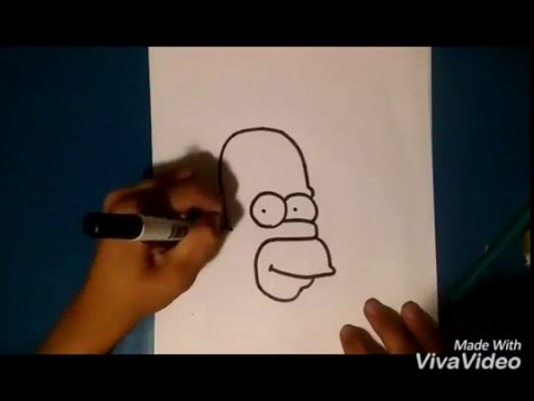 ¿Como dibujar a Homero Simpsons? / ¿How to draw Homer Simpsons? - YouTube