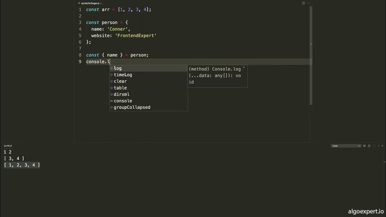 7- Syntactic Sugar And Modern JavaScript | JavaScript Crash Course - YouTube