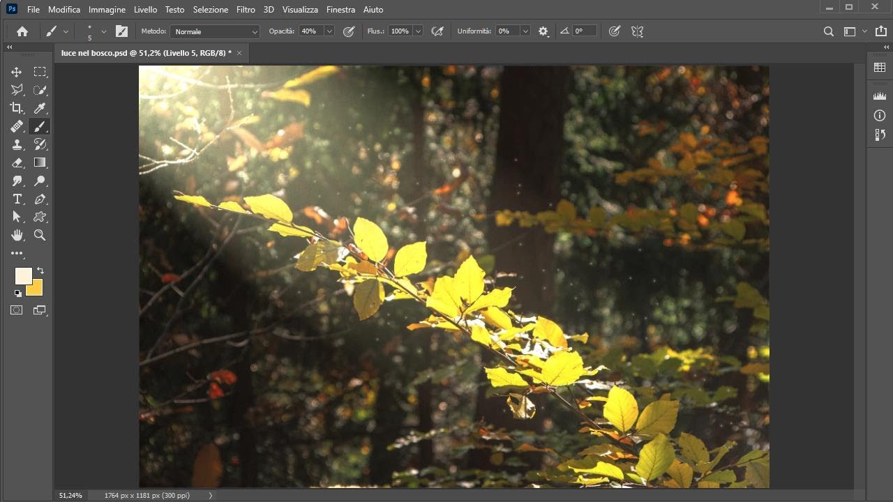 Effetti di luce realistici nella natura con Photoshop - YouTube