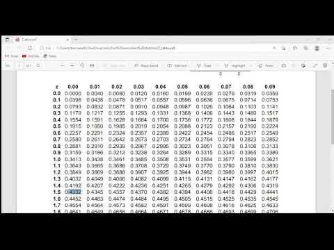 Example 8 Finding Area under Normal Curve for the given z score - YouTube