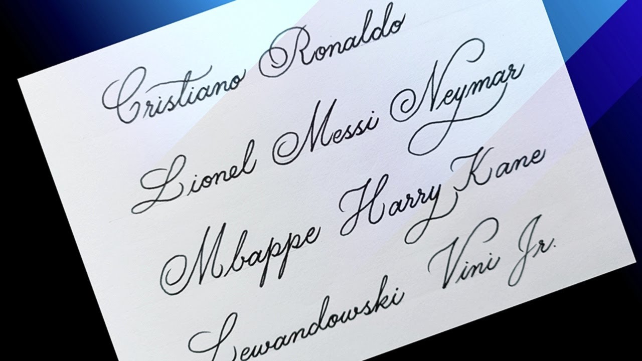 Names of Top Football players in Cursive Handwriting / Names in Cursive ...