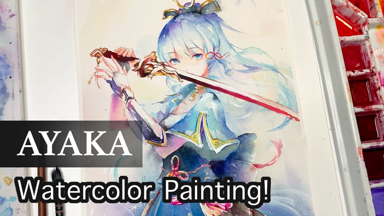 Painting Ayaka with Watercolors! [Genshin Impact] - YouTube