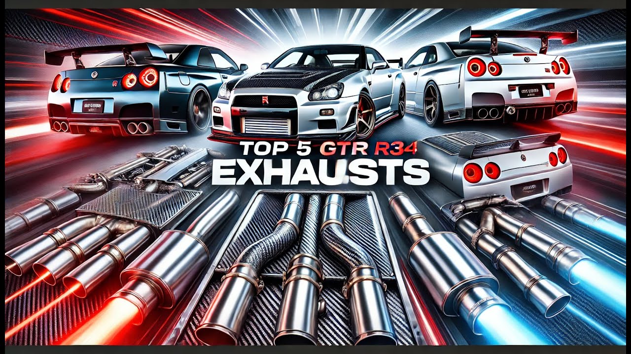 Top 5 Exhausts for GTR R34 Skyline | Unleash Maximum Power! - YouTube