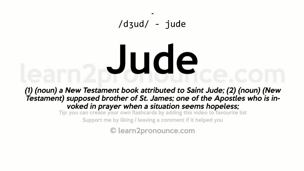 Pronunciation of Jude | Definition of Jude - YouTube