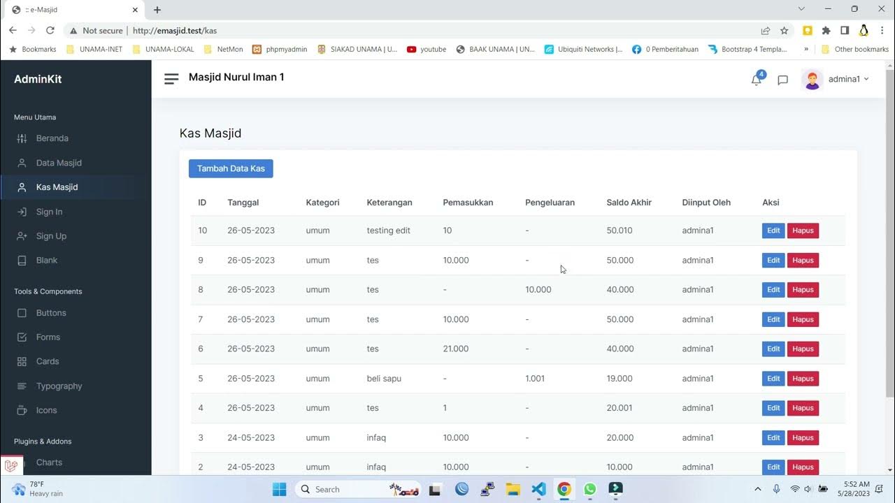 Laravel #24 Hapus Data Kas - YouTube