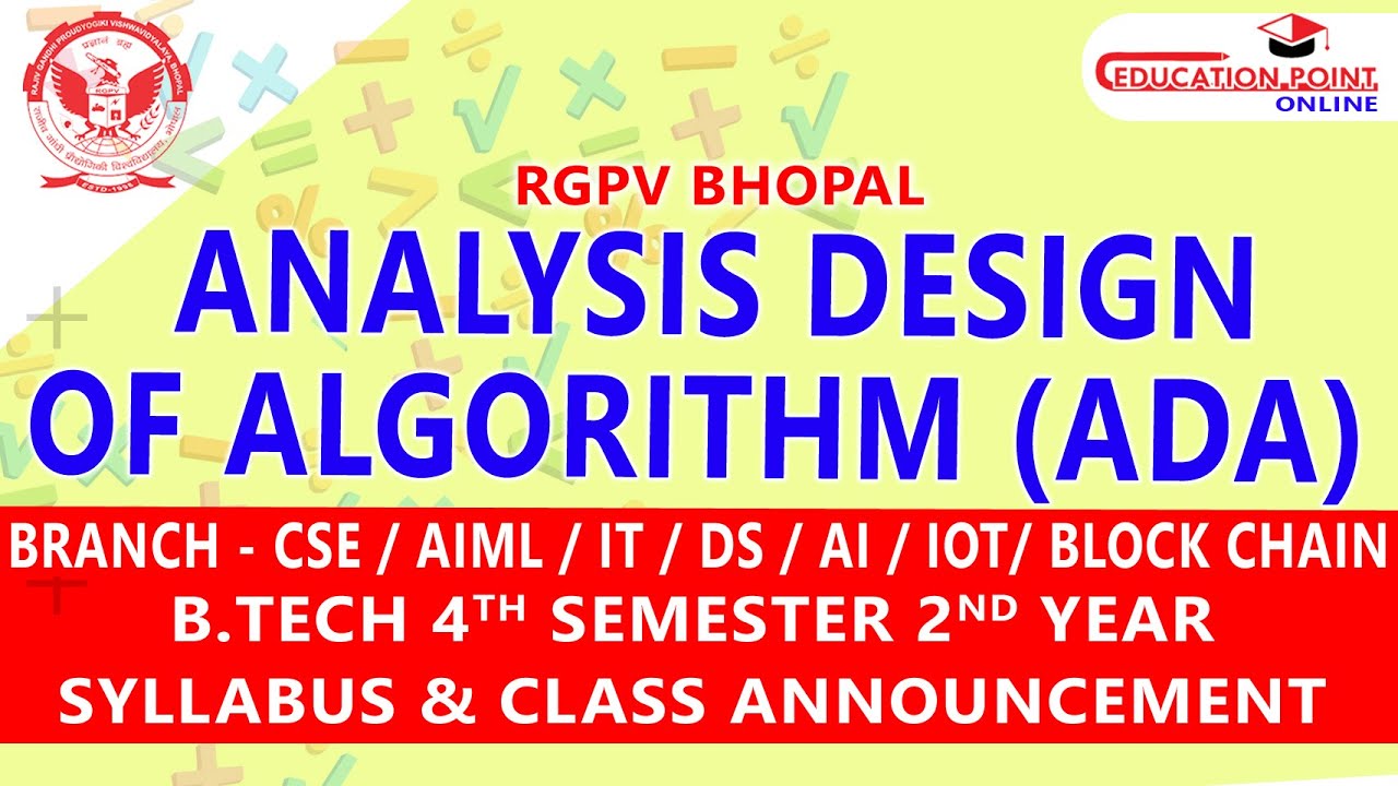 Rgpv Analysis Design Of Algorithm Ada Btech 4th Sem Cse Aiml Csbs It Ds Block Chain 2859
