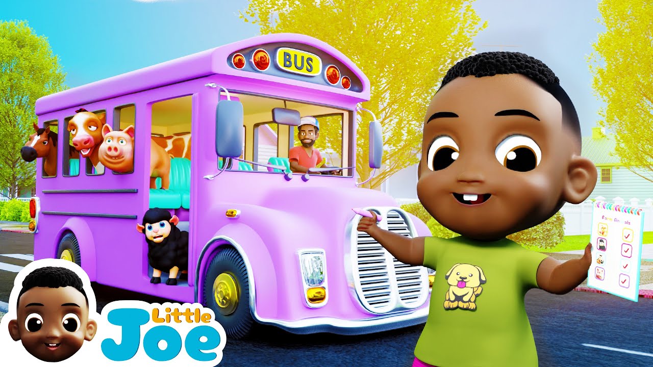 The Wheels On The Bus | Kids Songs & Nursery Rhymes 👶🏿 Little Joe - YouTube