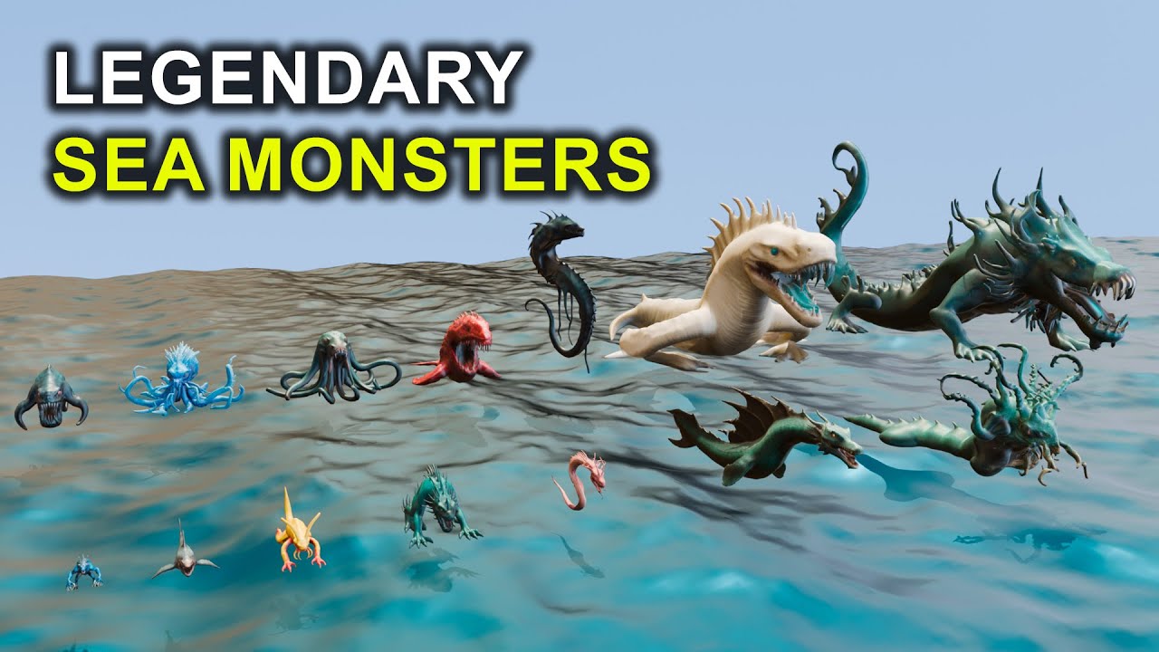 Legendary Sea Monsters EXPOSED in 3D Animation | Comparison - YouTube