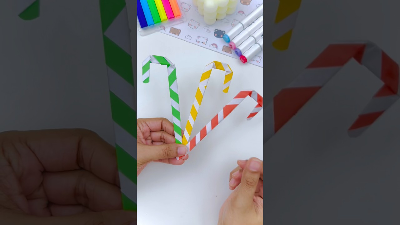 How To Make An Easy Origami Candy Cane Origami Candy Cane Diagram