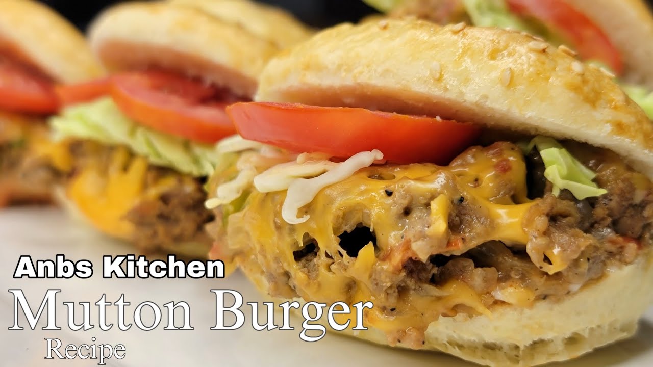 Mutton Burger Recipe | Easy and Delicious by Anbs Kitchen! - YouTube