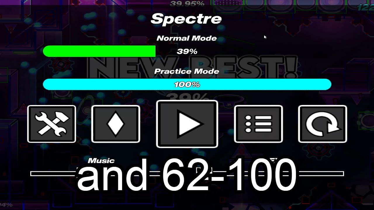 [TOP 6] Spectre 39% + 62-100 (20K+ ATTEMPTS) | Geometry Dash - YouTube
