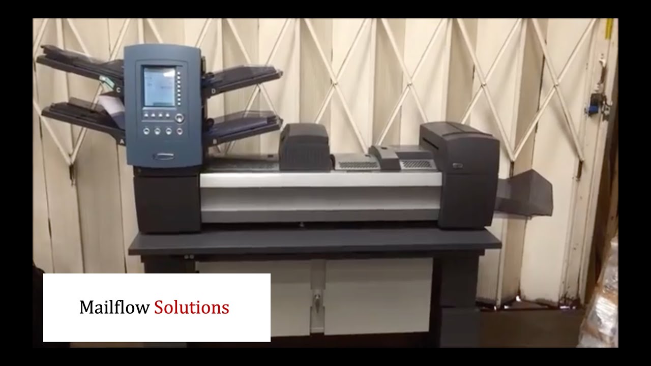 Pitney Bowes Di900 folder inserter June 2018 - YouTube