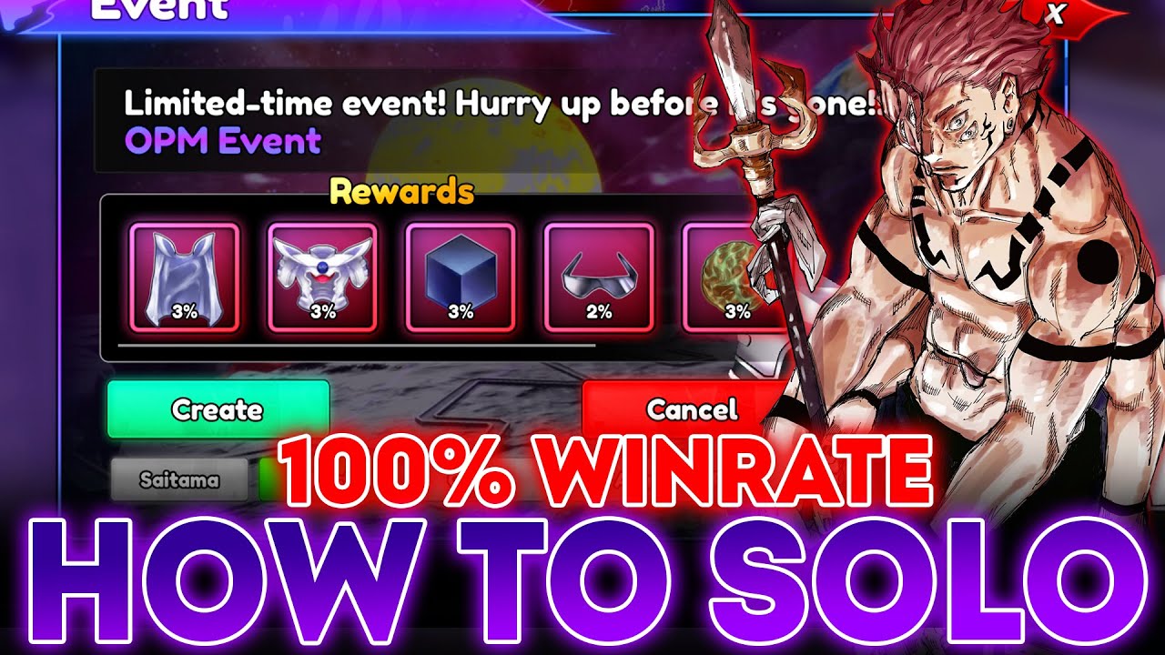 100% WINRATE NEW EVENT! HOW TO SOLO Get Cosmic & Saitama in Anime ...