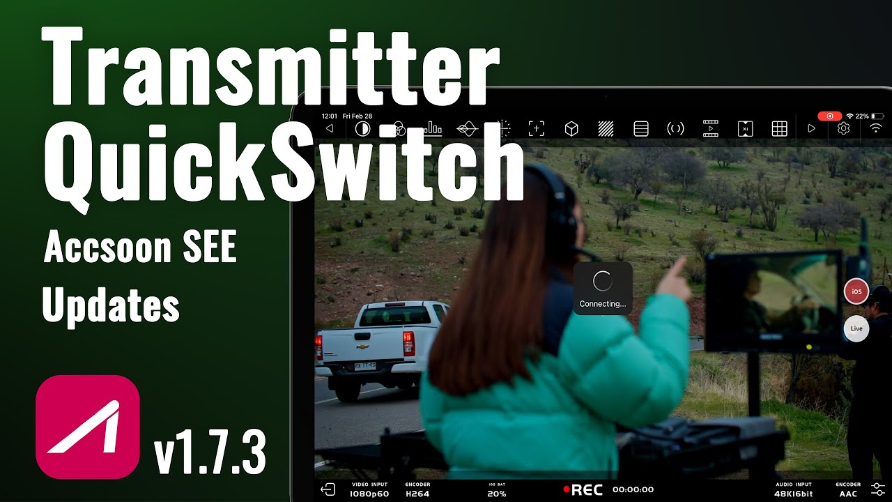 Transmitter Quick Switch | Accsoon SEE 1.7.3 Update - YouTube