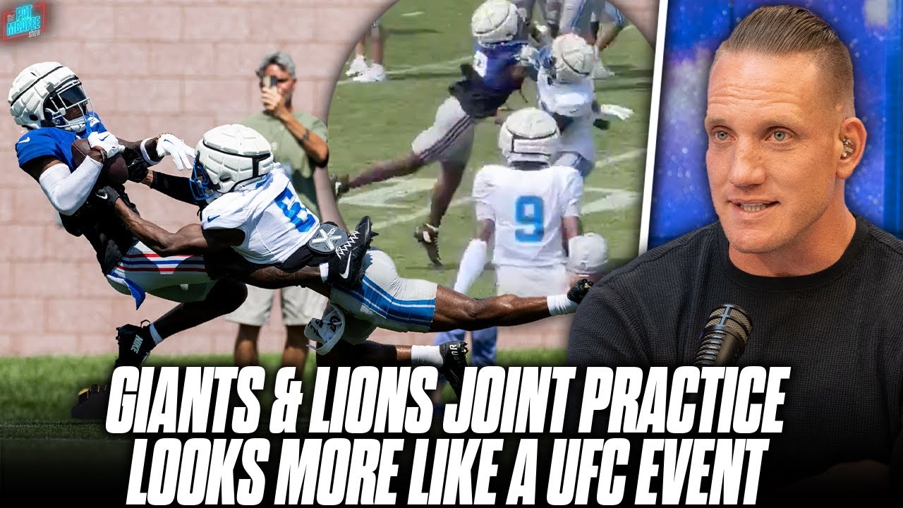 Giants & Lions Joint Practice Fights are getting NASTY | Pat McAfee ...