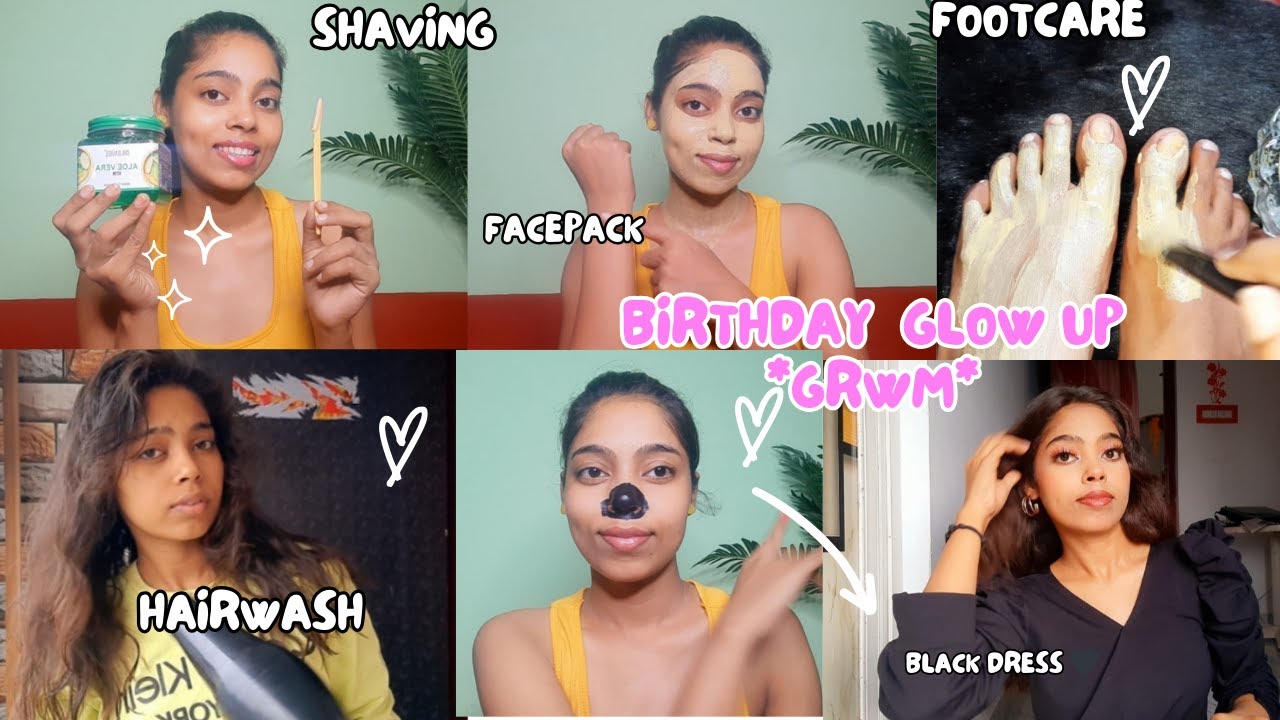 My Realistic Birthday Glowup || hair remove , facial, blackheads & more || @singhnisha7 - YouTube