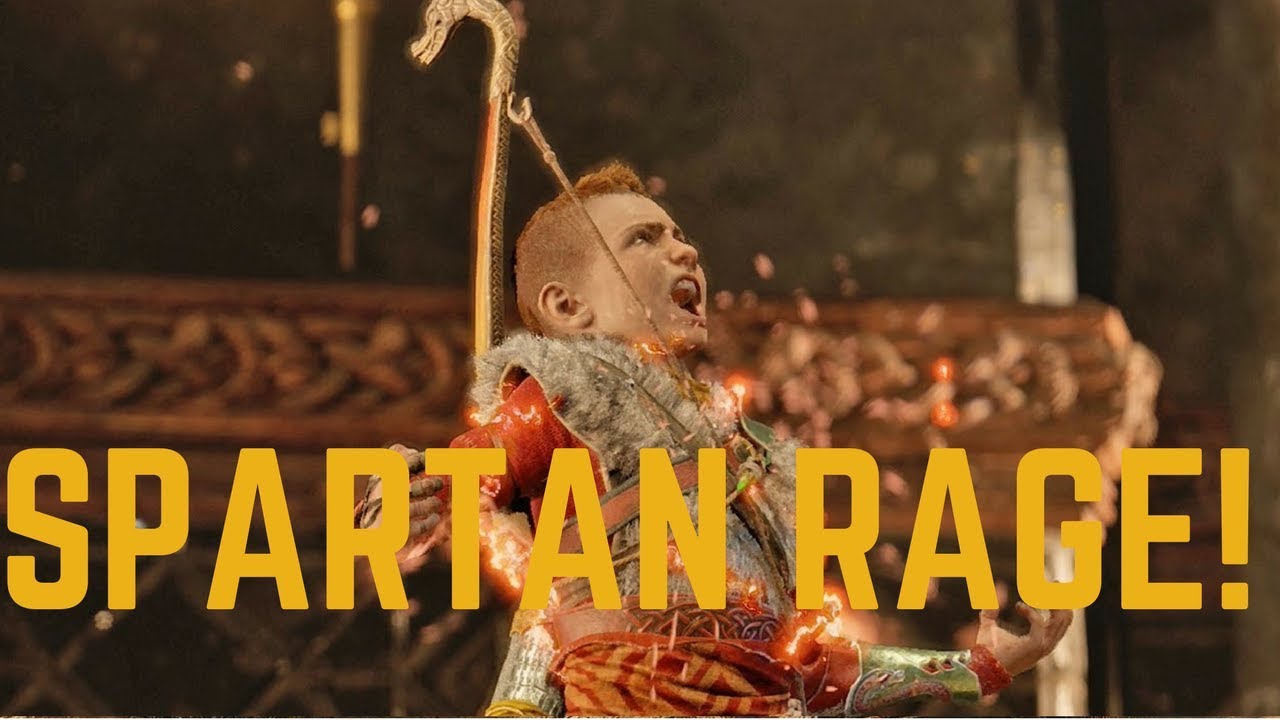 GOD OF WAR 4 PS4 - ATREUS USES SPARTAN RAGE! - YouTube