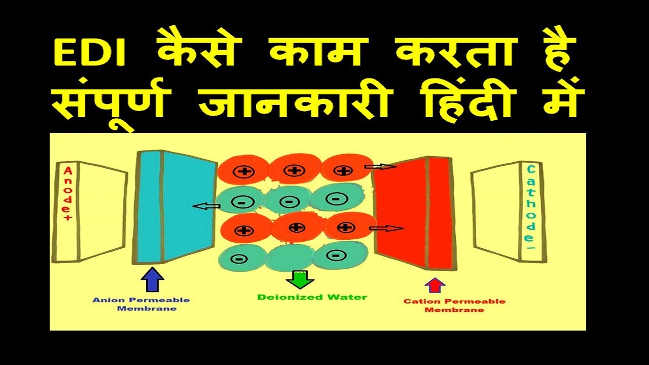 [ Hindi ] Electrical Deionization working principle EDI / How EDI works ...