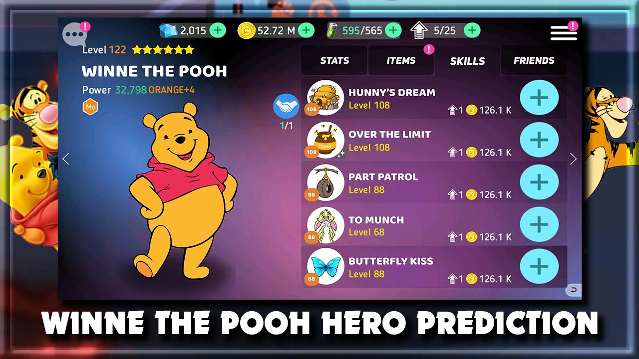 WINNIE THE POOH | Hero Concepts & Predictions | Disney Heroes: Battle ...