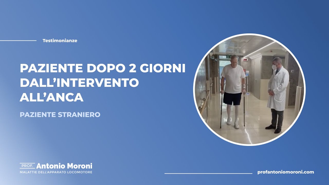 Paziente dopo 2 giorni dall'intervento all'anca - YouTube