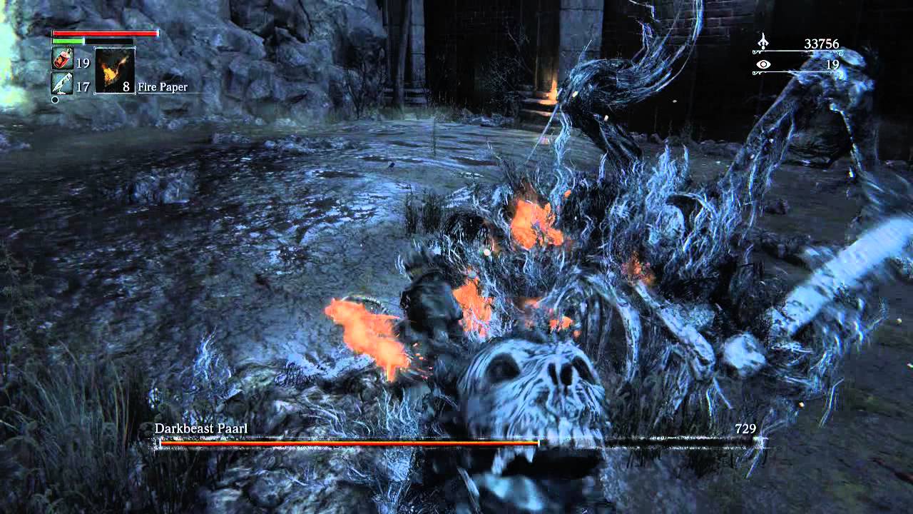 Bloodborne: Level 4 Boss Fight #18 - Darkbeast Paarl - YouTube