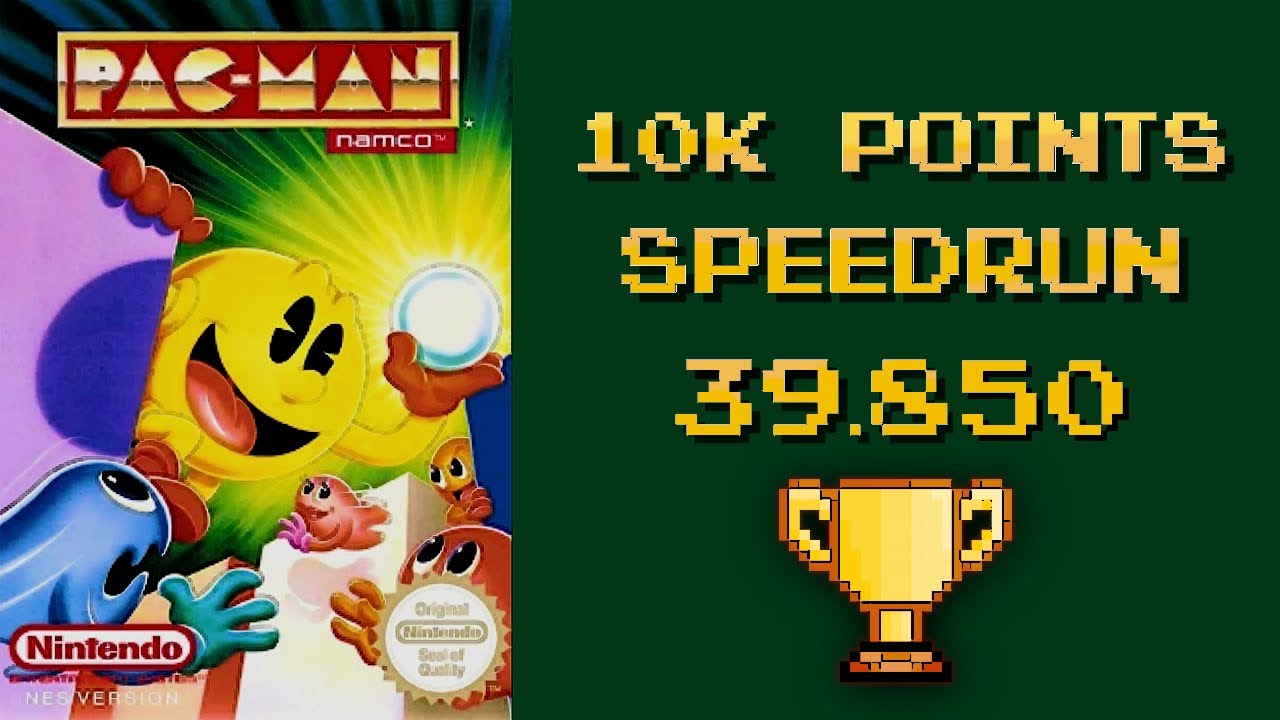 Pac-Man (NES) 10K Points Speedrun 39.850 *OLD PB* - YouTube