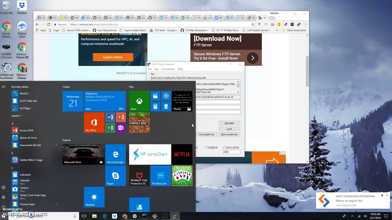 Widows SSH using PuTTY and Secure Copy using WinSCP Digital Ocean - YouTube