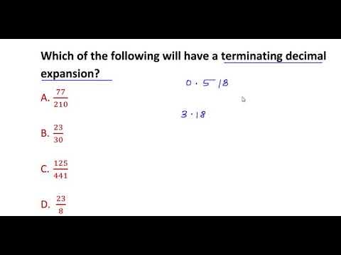 Which of the following will have a terminating decimal expansion? - YouTube