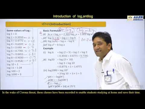 ionic equilibrium 1 introduction of log antilog - YouTube