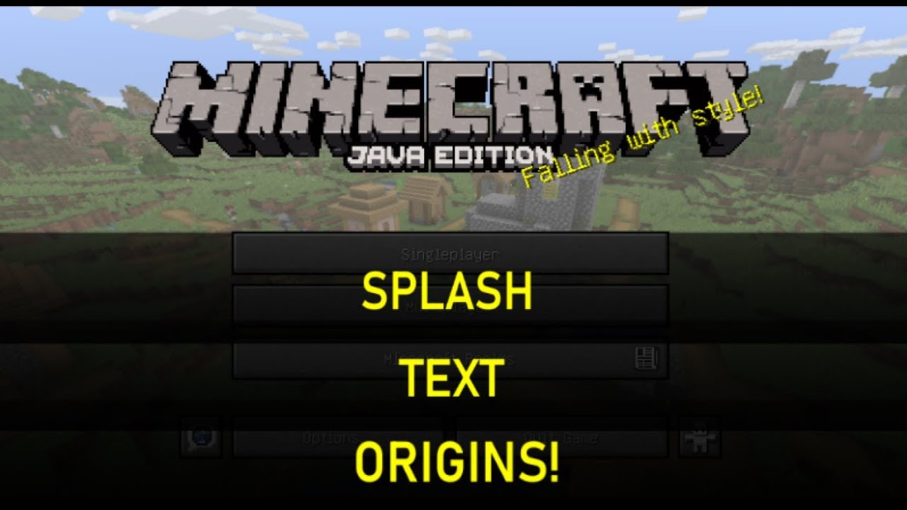 Minecraft: Splash Text Origins! - YouTube