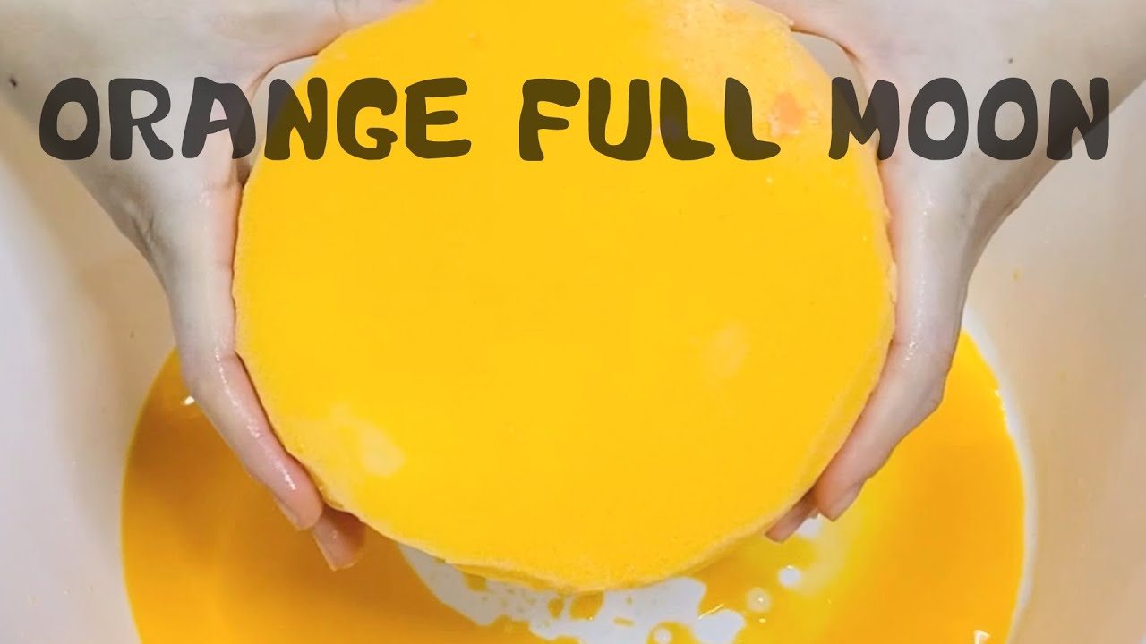 ASMR Sponge Squeeze 22.Orange Full Moon - YouTube