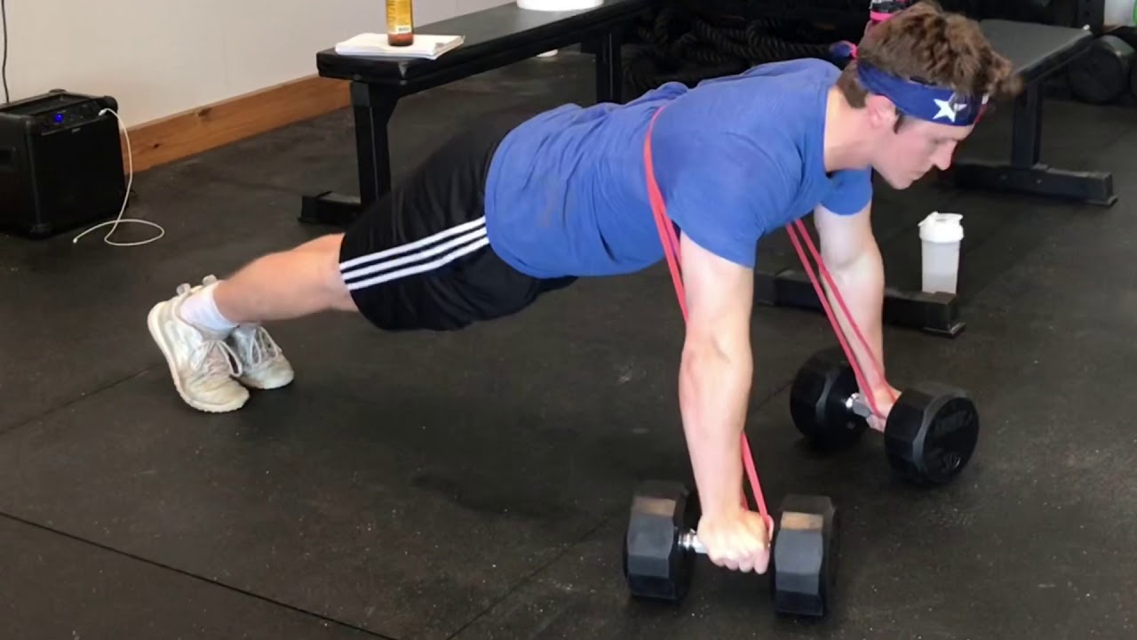 Band-Resisted Push-Up - YouTube