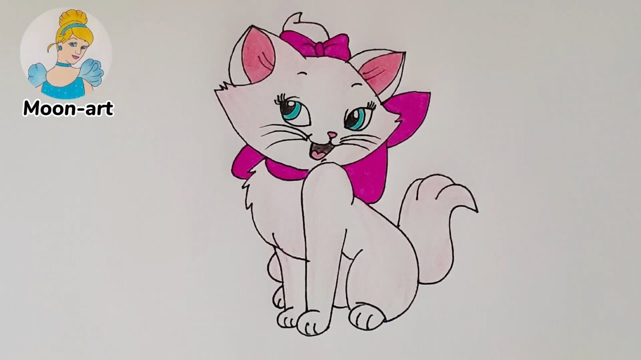 How to draw a cute cat easy||Sanrio charmmy kitty - YouTube