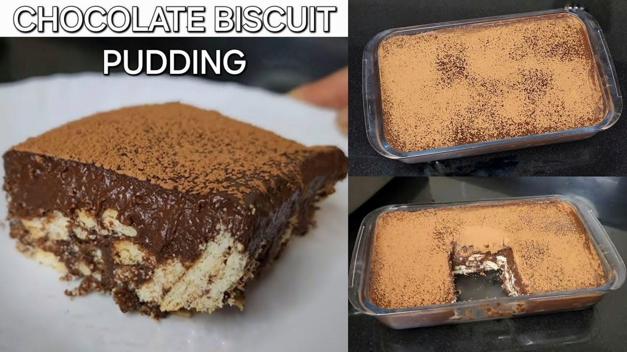 10 Minutes No Bake Chocolate Biscuit Cake Pudding Dessert Recipe | No ...