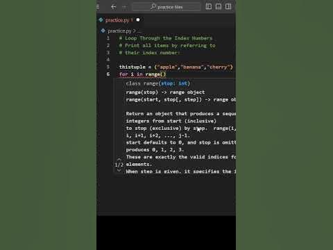 Loop Through The Index Numbers 🔢 | #python #code #coding #learnpython #programming #pythoncode ...