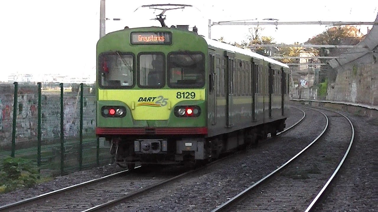 IE 8300 Class Dart Train number 8129 - Blackrock Station, Dublin - YouTube