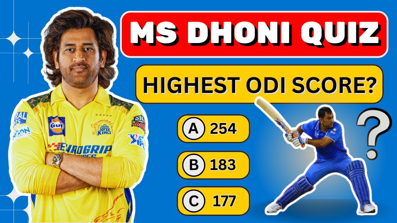 Dhoni Quiz | How Well Do You Know MS Dhoni? 🏏 - YouTube