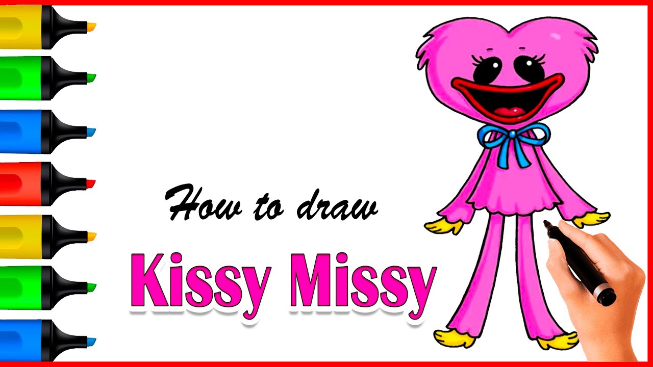 How To Draw Kissy Missy from Poppy Playtime. Drawing Huggy Wuggy # ...