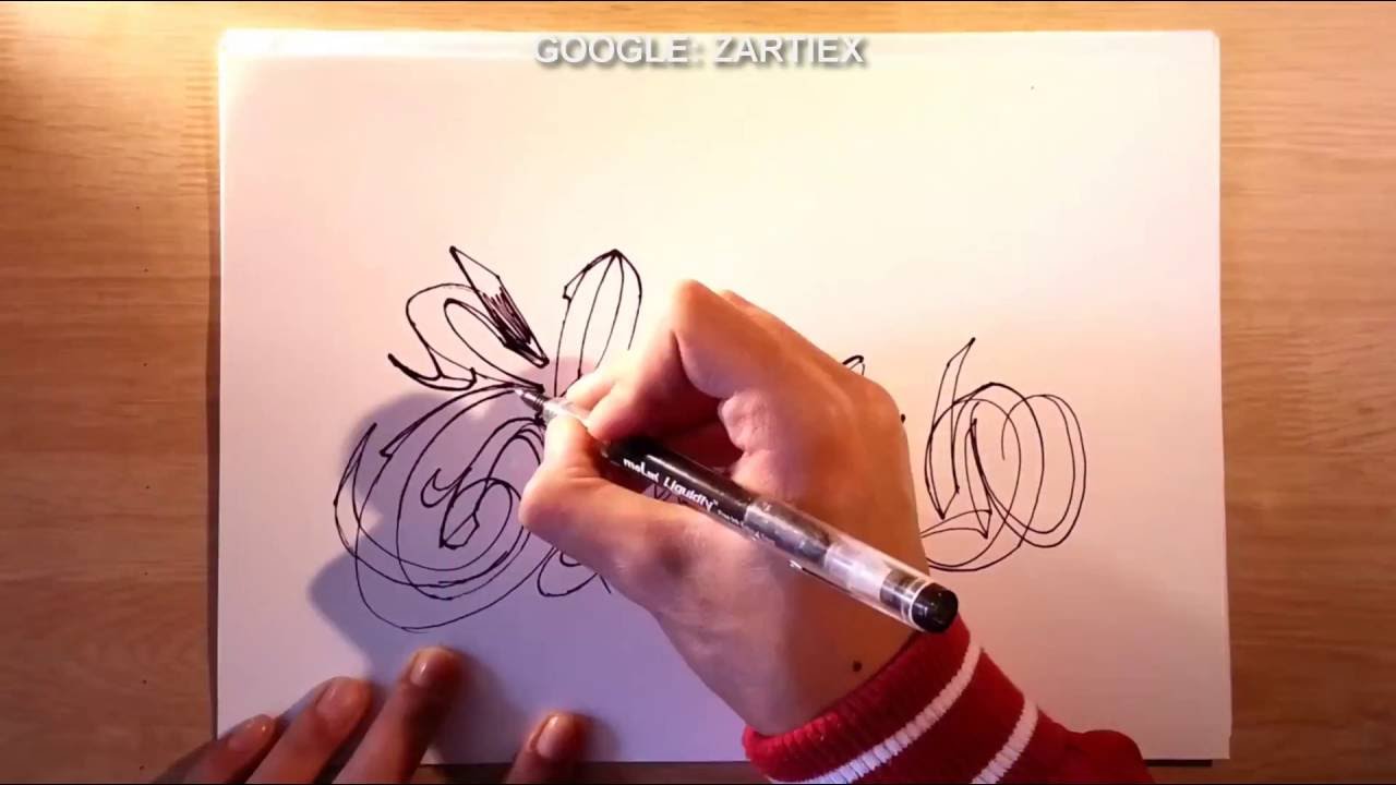 Graffiti Bombing: How to draw Graffiti Elena - YouTube