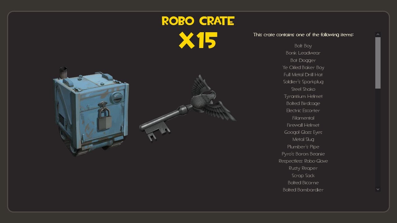 TF2 Unboxing 15 Robo Crates. - YouTube